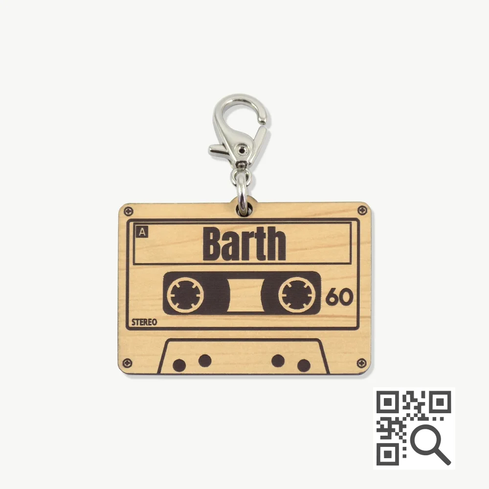 Tag de Identificação com QR Code Fita K7 - Petscan | Dog Vibe